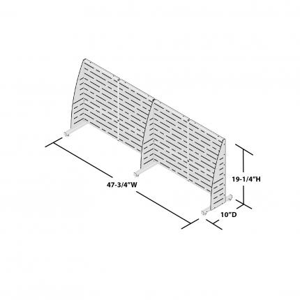 Black Modular 48"W x 18"H Countertop Assembly | PanelRak